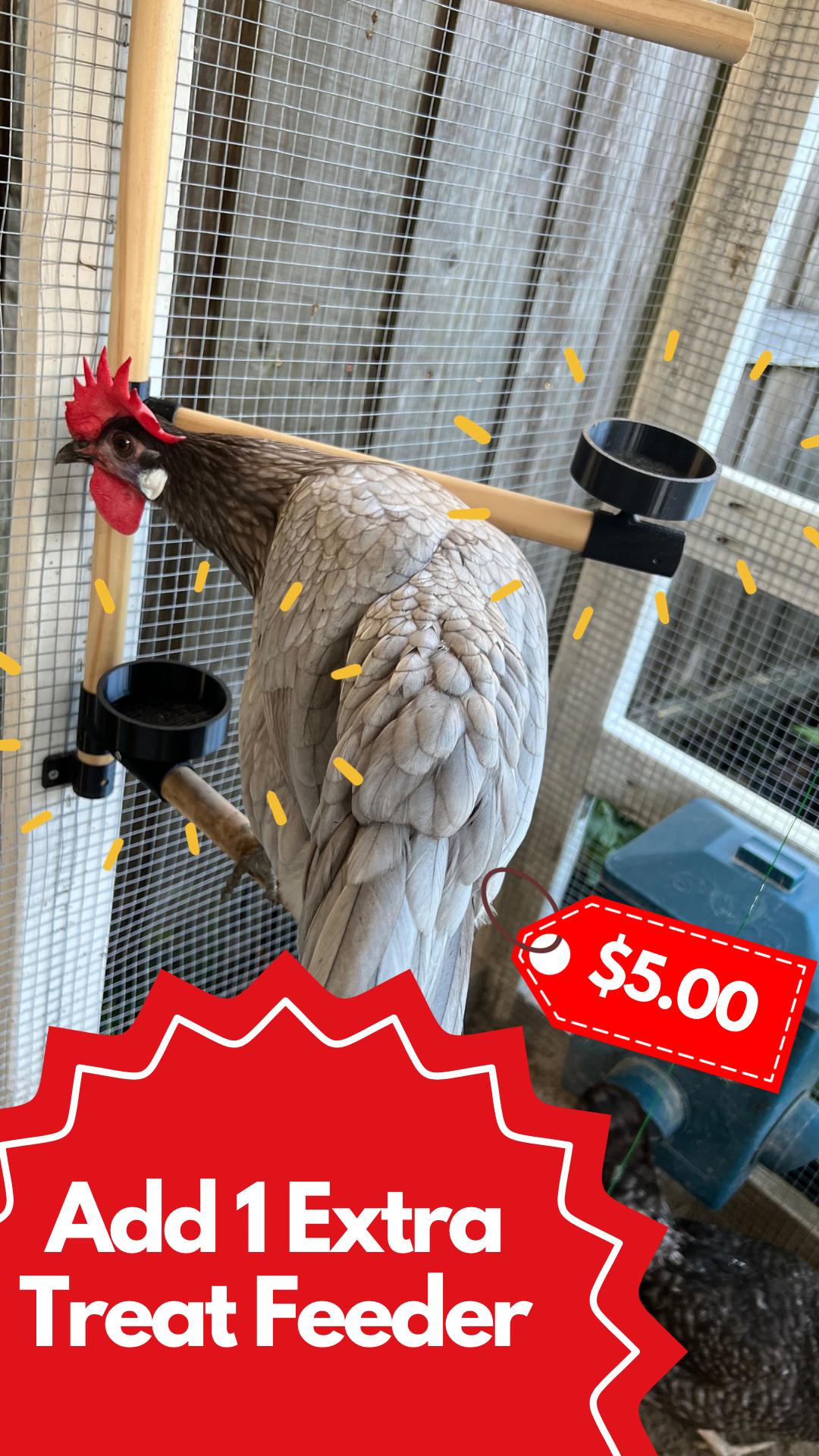 Chicken Perch With Treat Feeder: Adjustable Roosting Bars. Easily ...