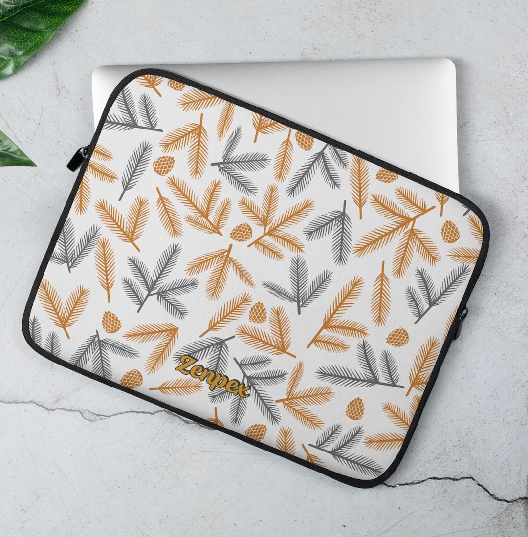 Rustic Pine Needle Laptop Sleeve - Eco-friendly 13” & 15” Protective ...
