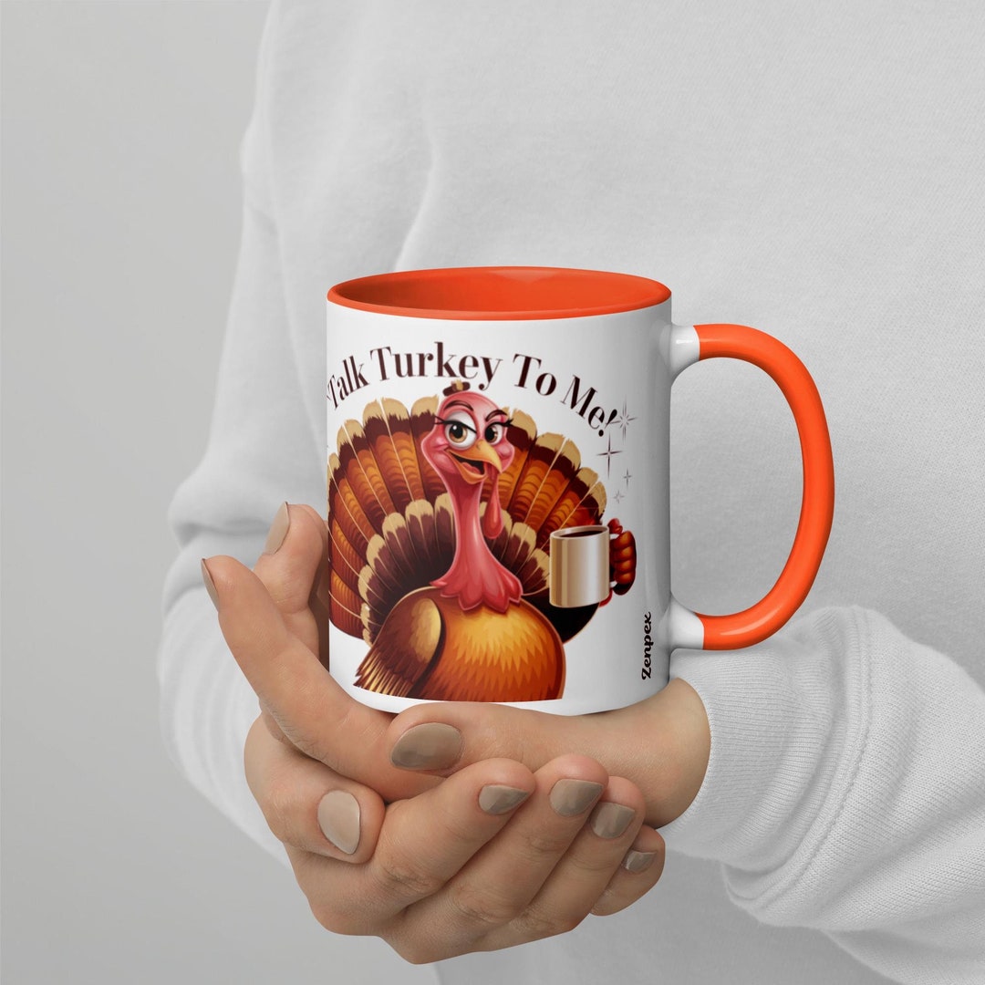 Sassy Turkey Thanksgiving Mug: Attitude Art Ceramic Coffee Cup - Etsy