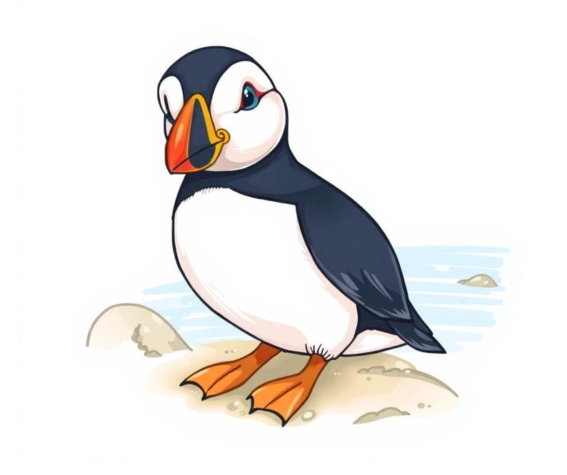 Puffin PNG Clipart Instant Digital Download Artic Bird Lover PNG for ...