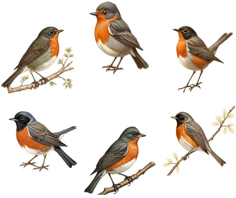 Red Robin PNG Clipart Instant Digital Download Bird Lover PNG for ...