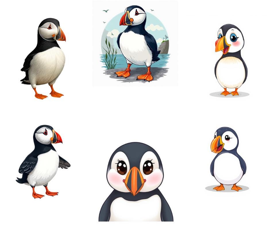 Puffin PNG Clipart Instant Digital Download Artic Bird Lover PNG for ...