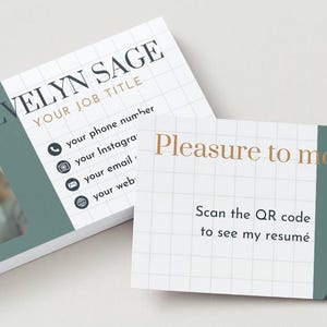 Minimalist Professional Business Card Template – Canva Editable - Etsy