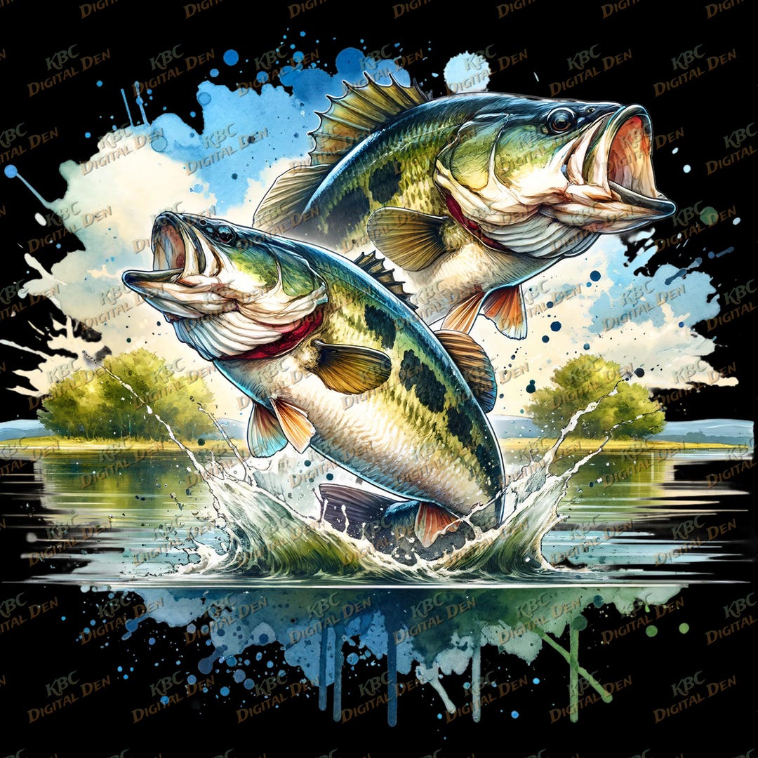 Jumping Bass PNG Bundle, Digital Download - Etsy