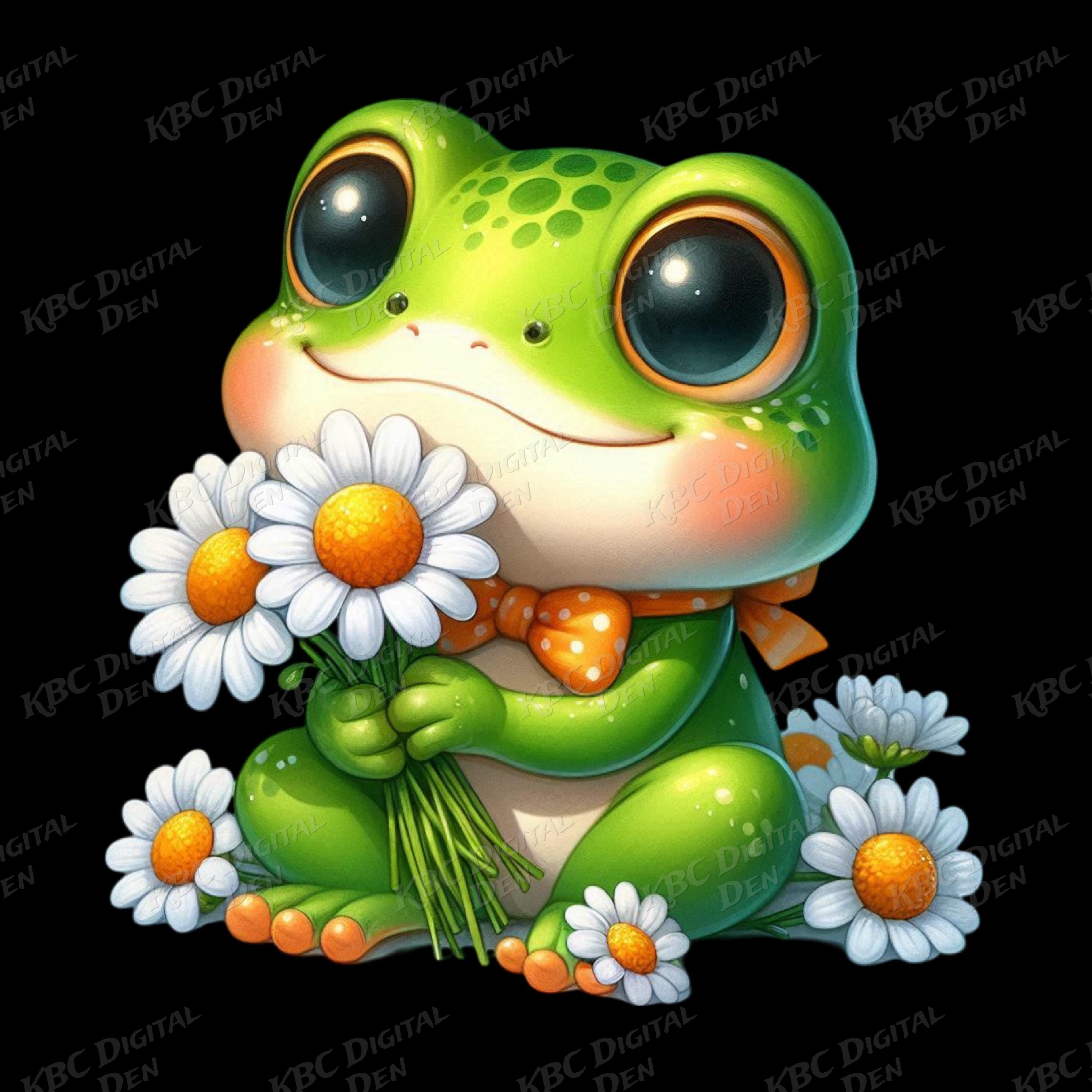 Daisy Frog Pack Digital Download, PNG - Etsy