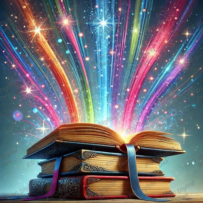Bursting Books Pack, Digital Download, PNG - Etsy