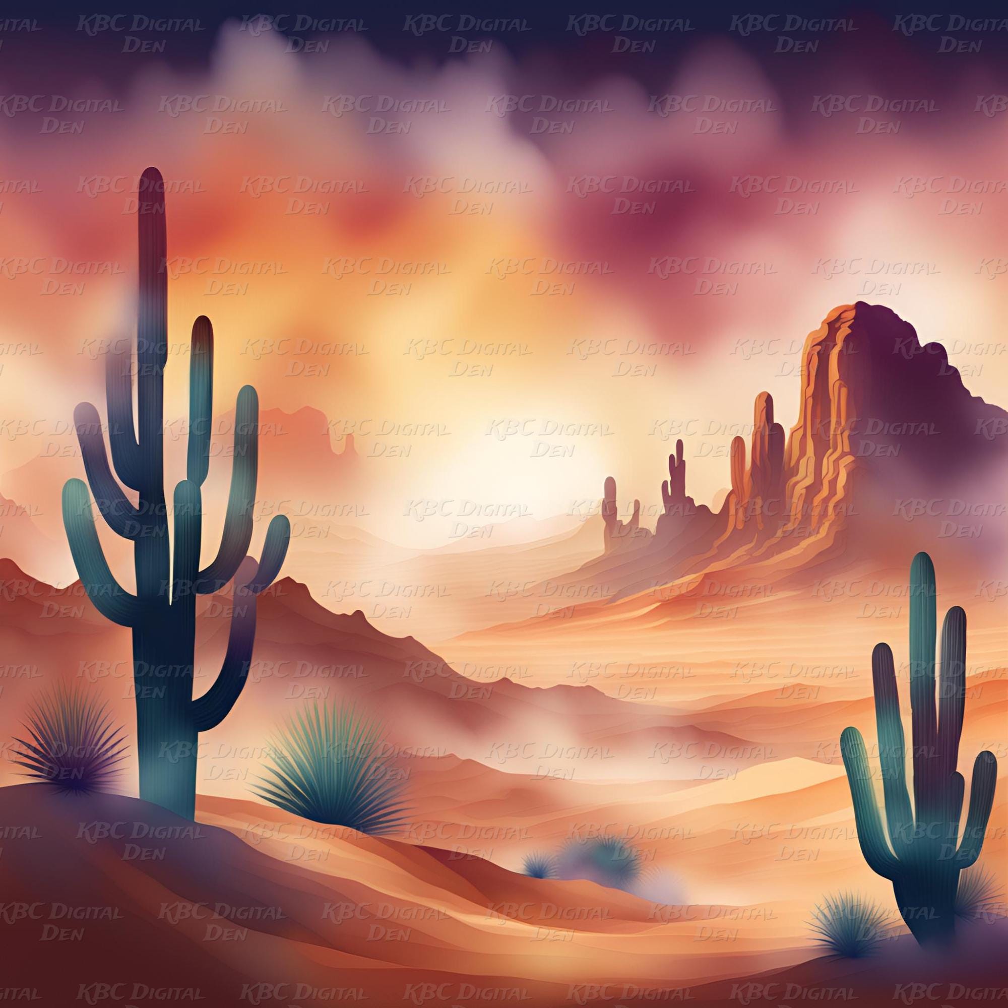 Desert Scene PNG, Digital Download - Etsy