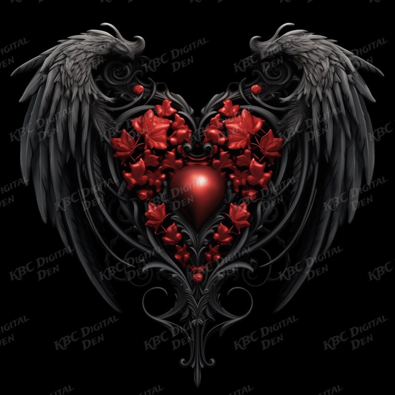 Gothic Hearts, Digital Download - Etsy