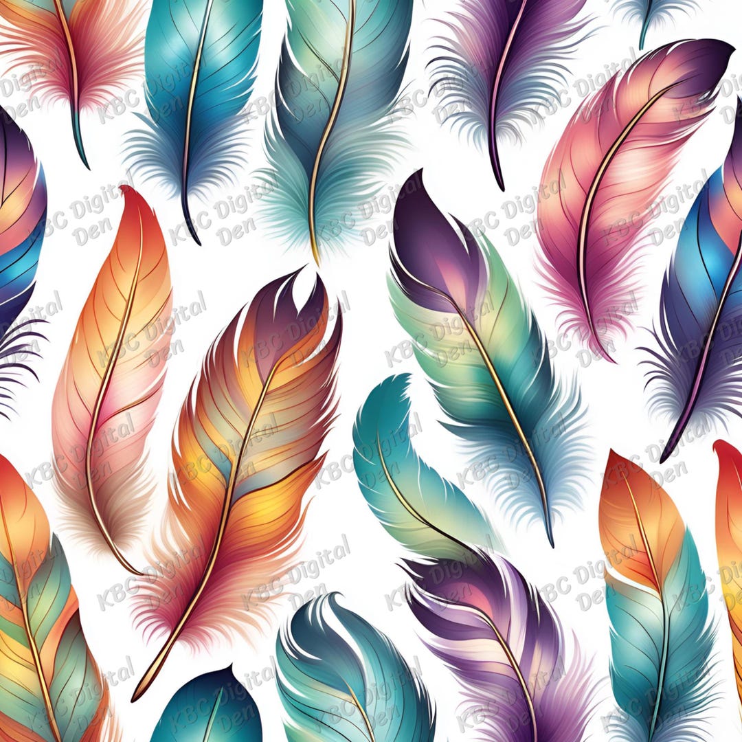 Feathers Background Pack, Digital Download, PNG - Etsy