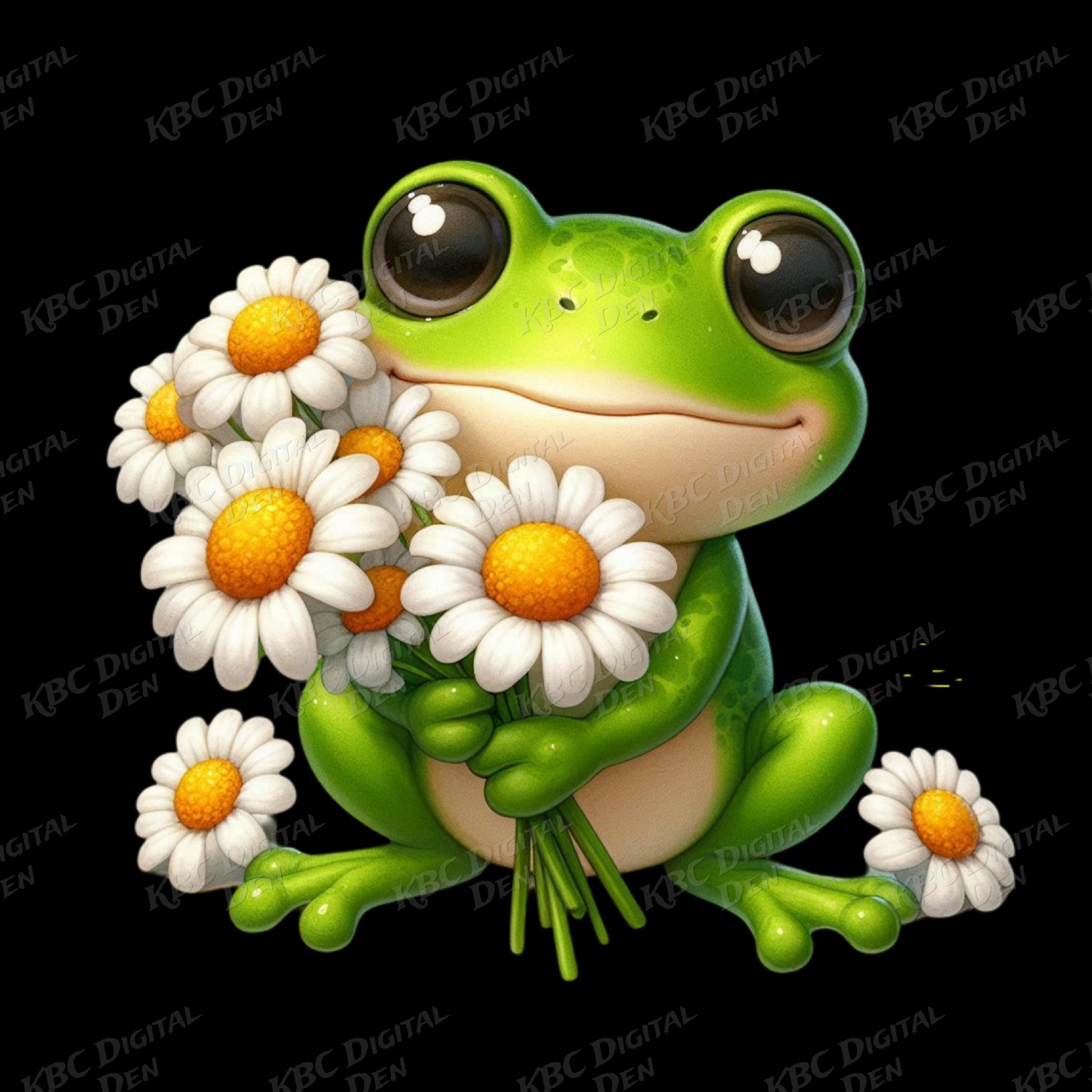 Daisy Frog Pack Digital Download, PNG - Etsy