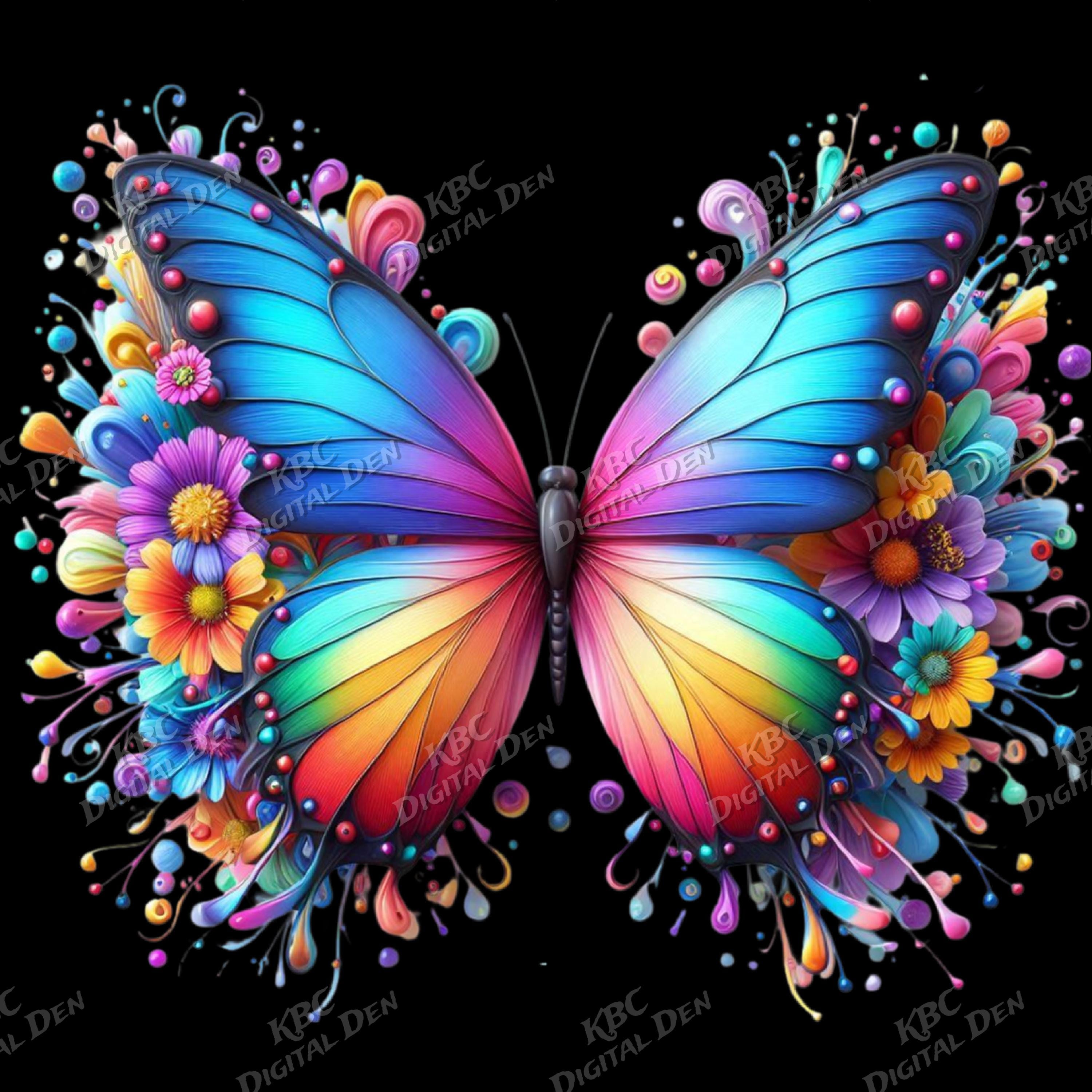 Colorful Butterflies Pack, Digital Download - Etsy