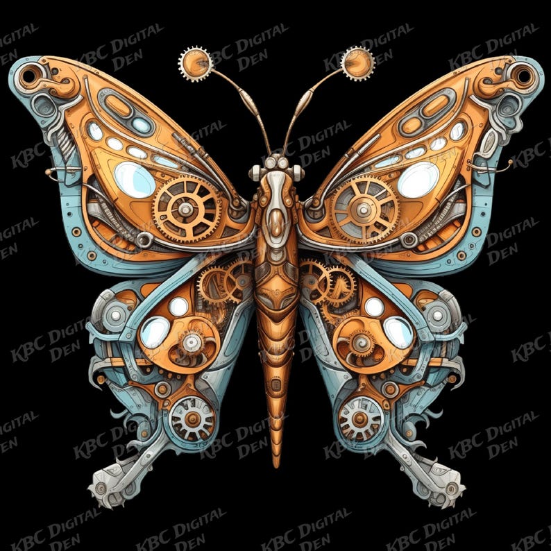 Steampunk Butterflies, Digital Download - Etsy