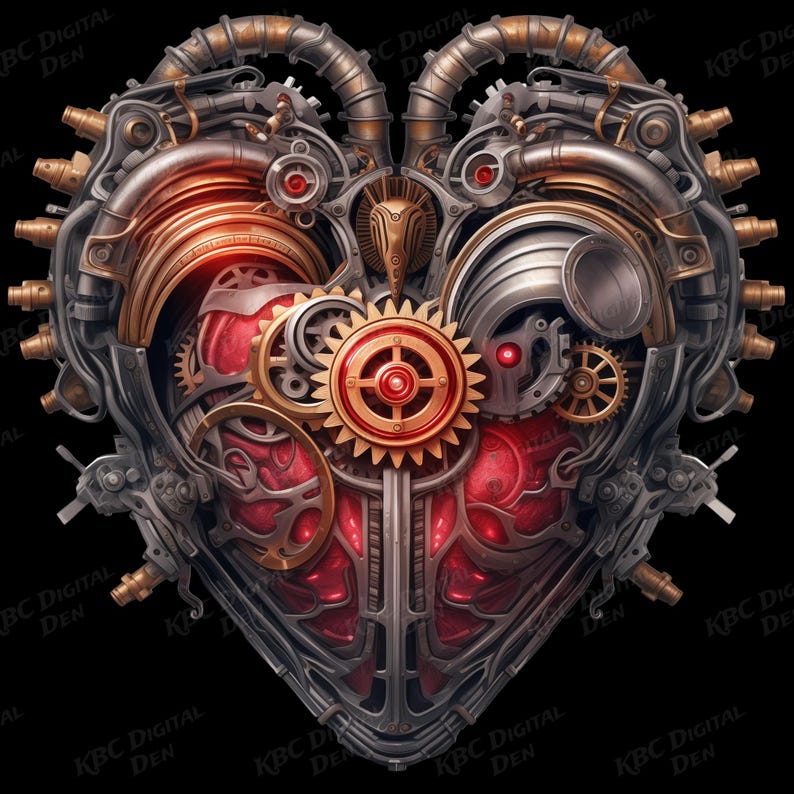 Steampunk Hearts, Digital Download - Etsy