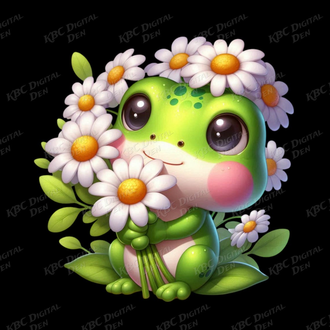 Daisy Frog Pack Digital Download, PNG - Etsy