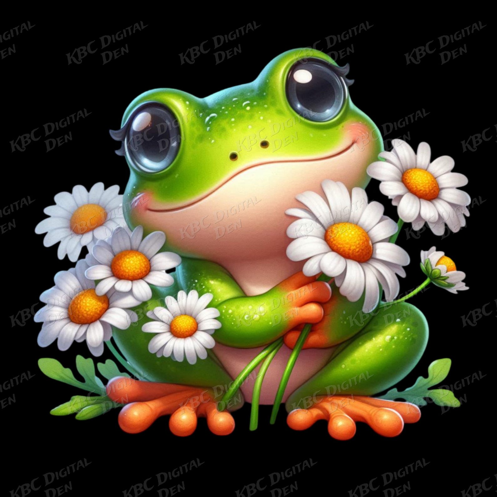 Daisy Frog Pack Digital Download, PNG - Etsy