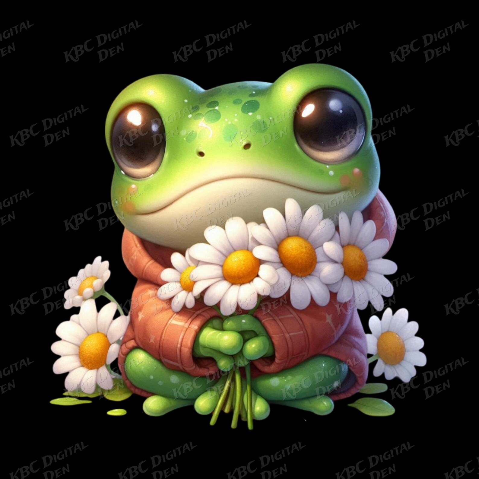 Daisy Frog Pack Digital Download, PNG - Etsy