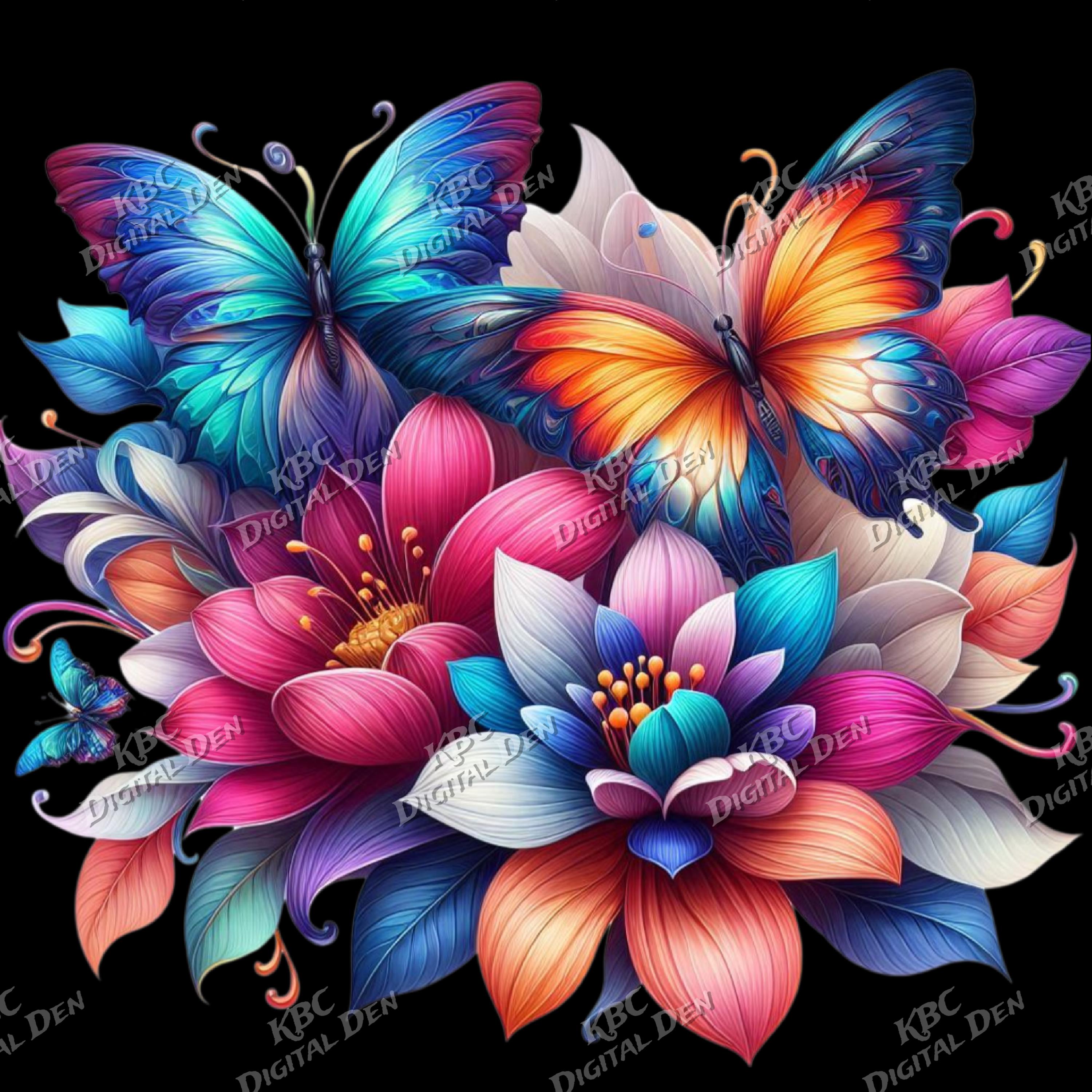 Colorful Butterflies Pack, Digital Download - Etsy