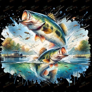 Jumping Bass PNG Bundle, Digital Download - Etsy