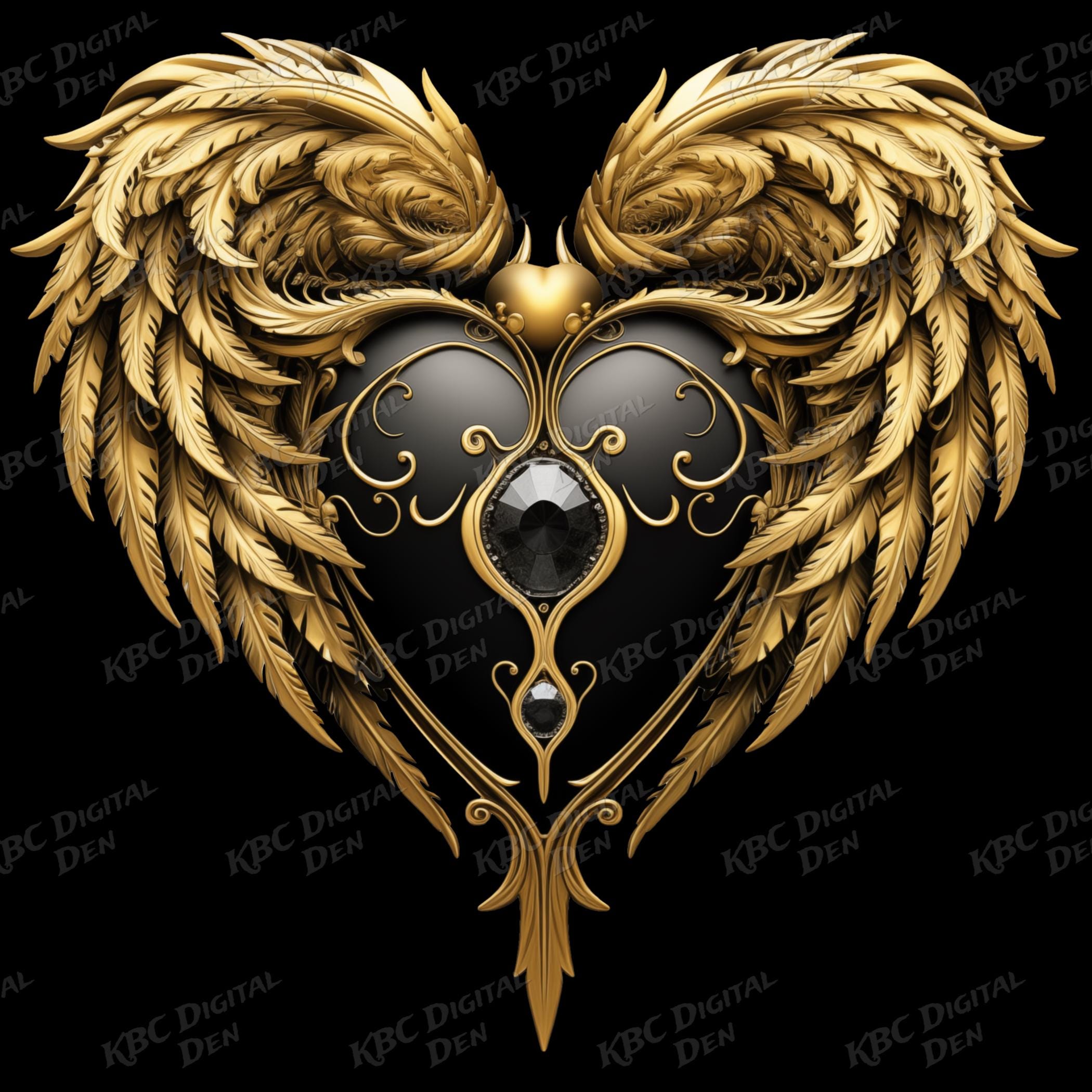 Gothic Hearts, Digital Download - Etsy