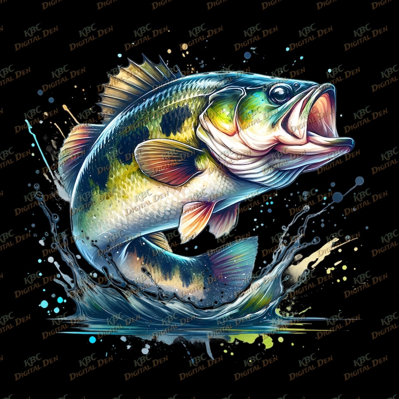 Jumping Bass PNG Bundle, Digital Download - Etsy