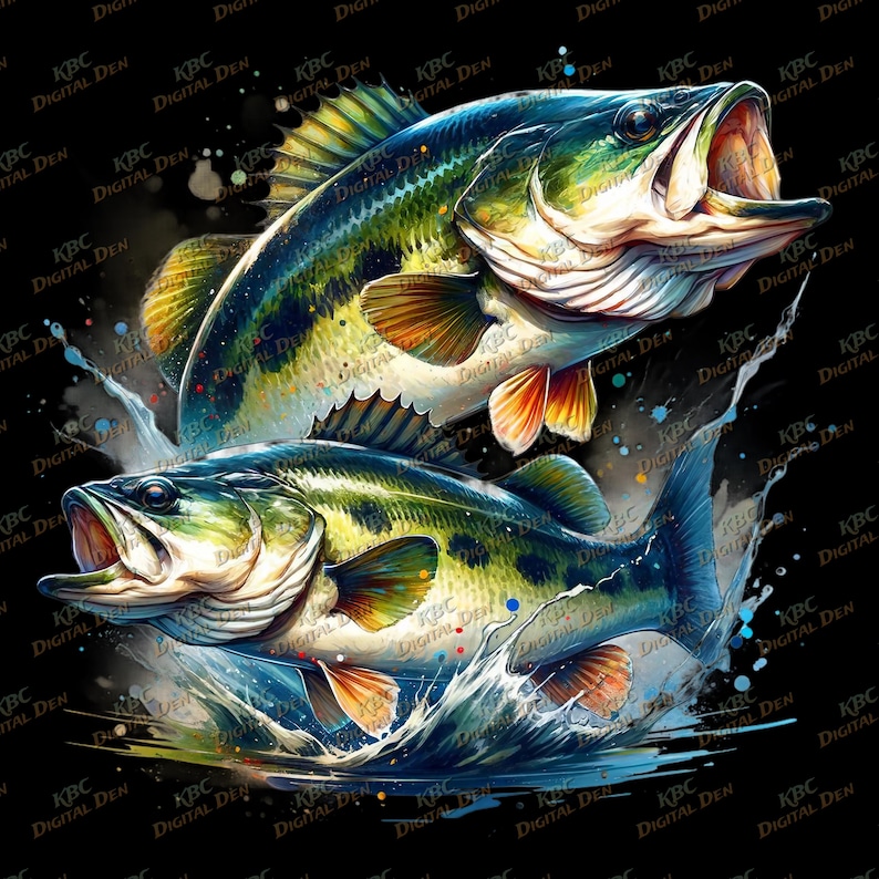 Jumping Bass PNG Bundle, Digital Download - Etsy