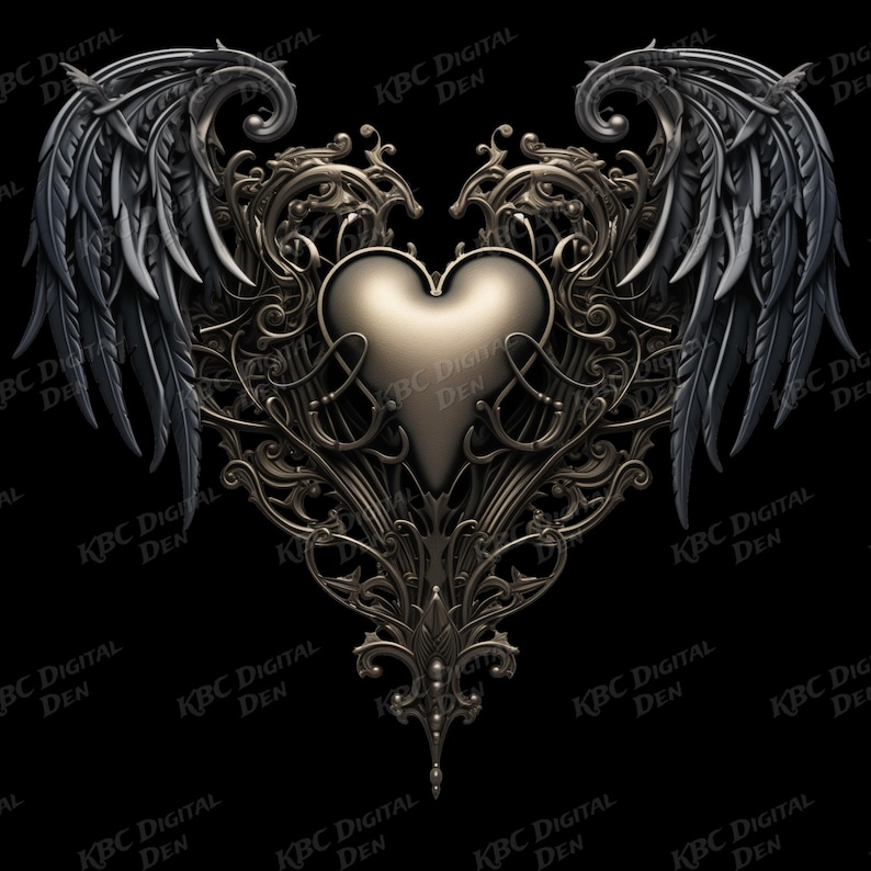 Gothic Hearts, Digital Download - Etsy