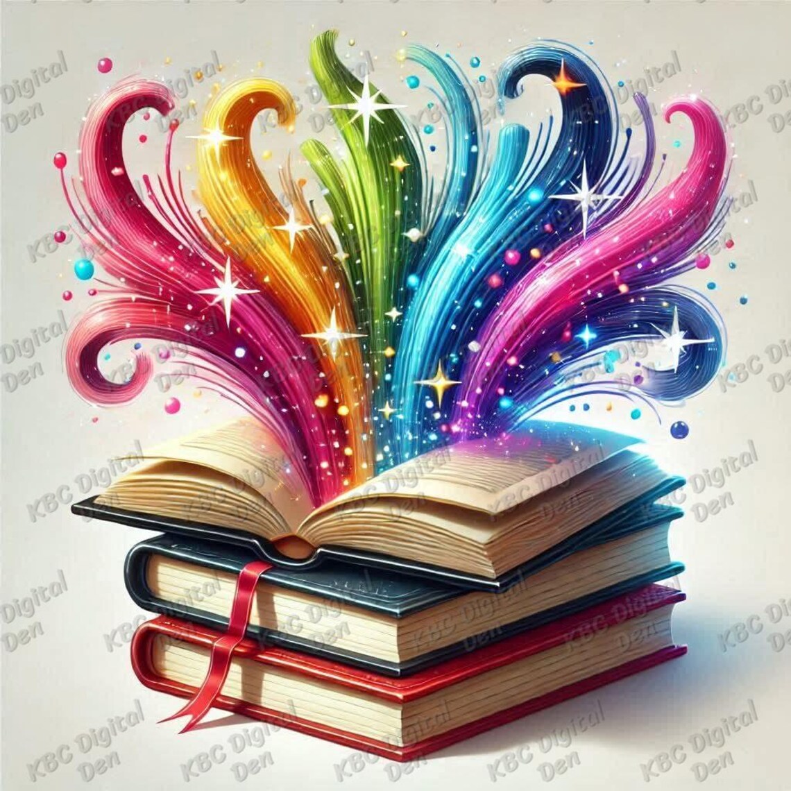 Bursting Books Pack, Digital Download, PNG - Etsy