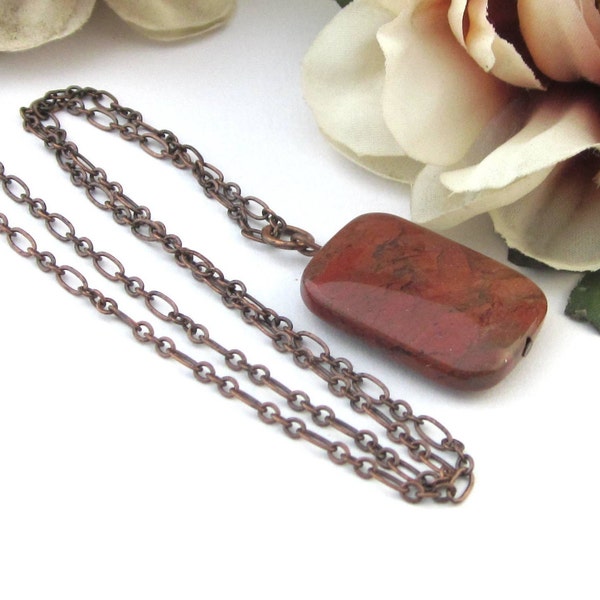 Rust Color Necklace - Etsy