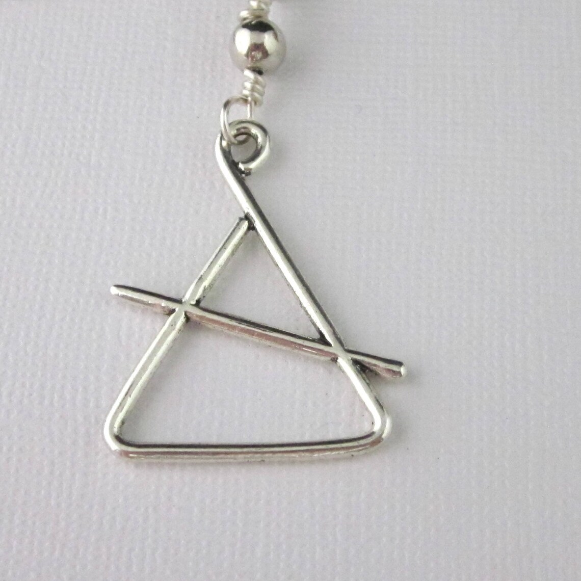 Triangle Instrument Pendant Necklace Triangle Charm and - Etsy