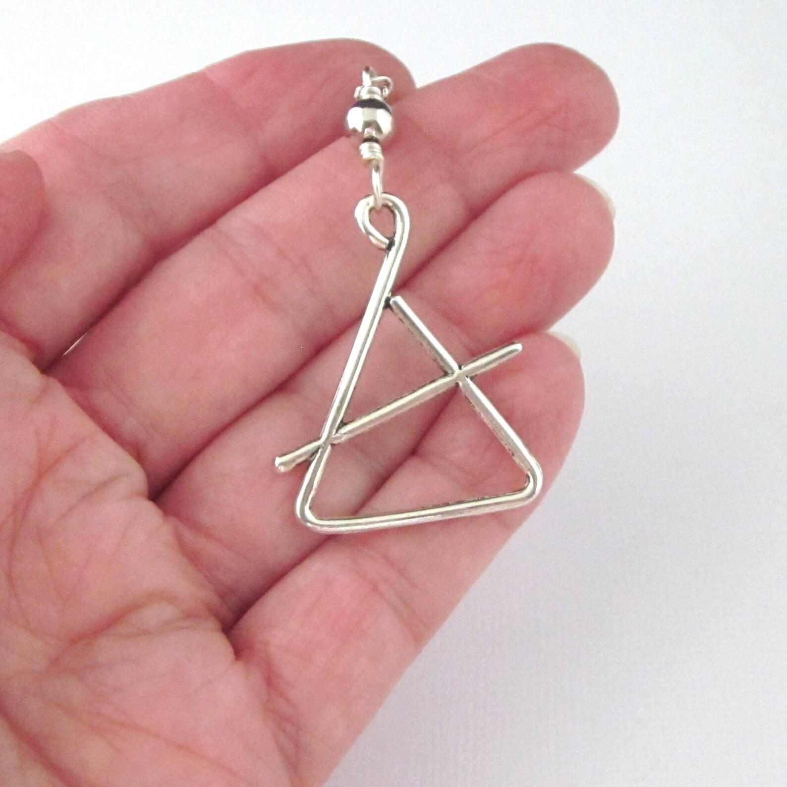 Triangle Instrument Pendant Necklace Triangle Charm and - Etsy