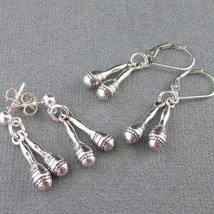 Sterling Silver Small Maracas Earrings, Chac-chac Earrings, Choose ...