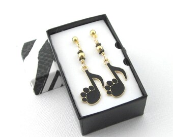 Gold 8th Note Pendant Necklace Gold Quaver Note Charm - Etsy