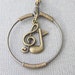 Treble Clef and 8th Note Music Lever Back Earrings, Bronze Brass Wire ...