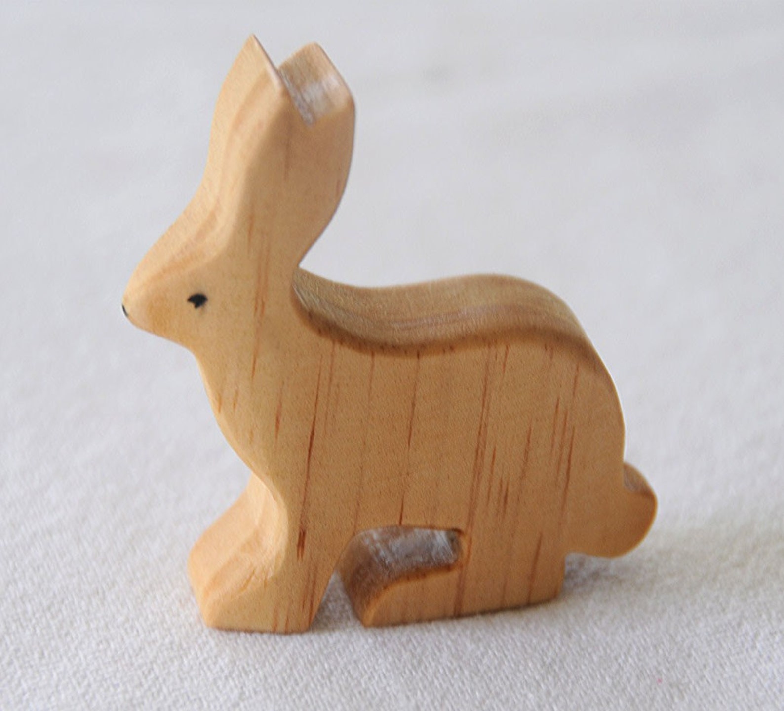 Wooden RABBIT Bunny Jackrabbit Handmade Toy Animal Waldorf | Etsy