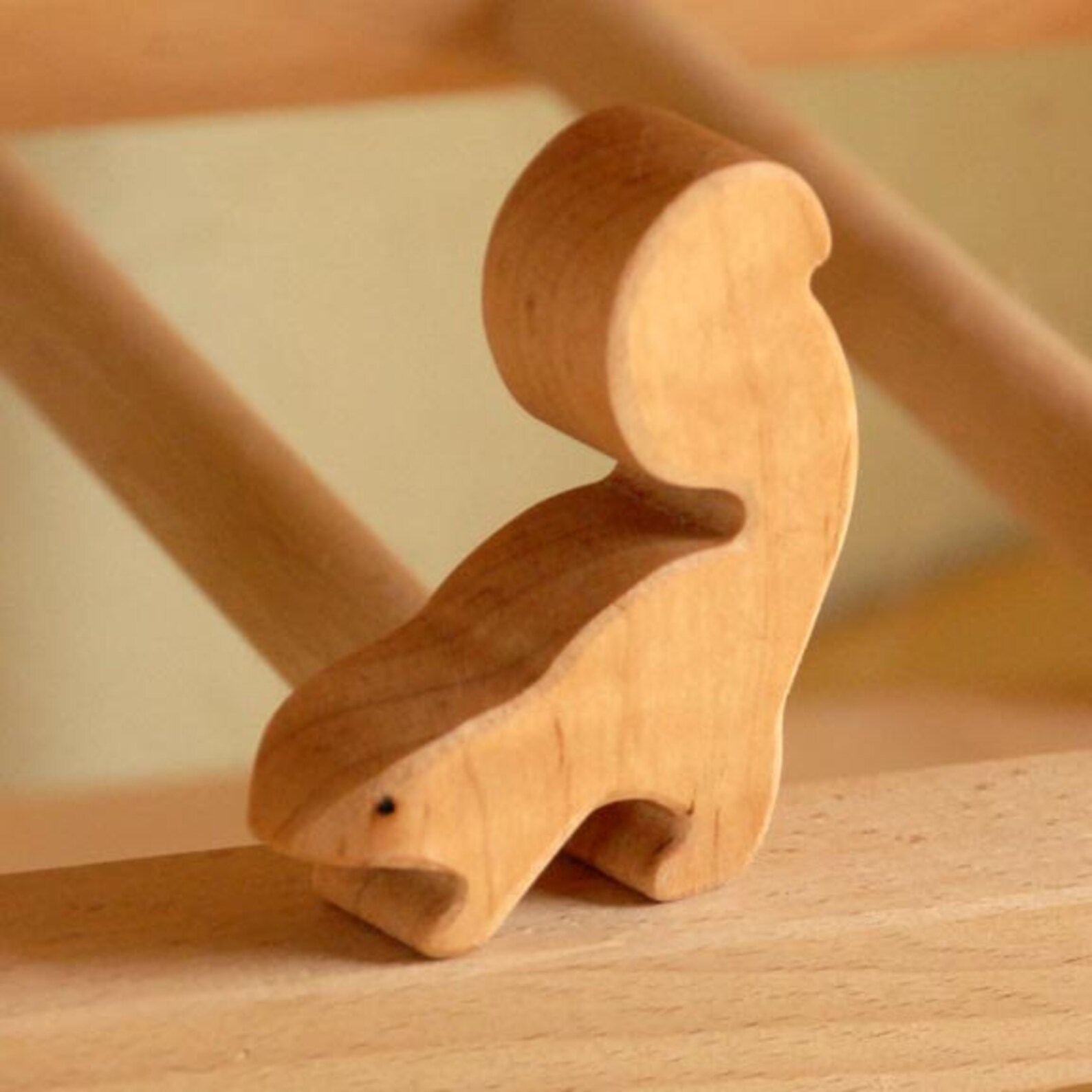 Wooden SKUNK Handmade Toy Animal Waldorf Inspired | Etsy
