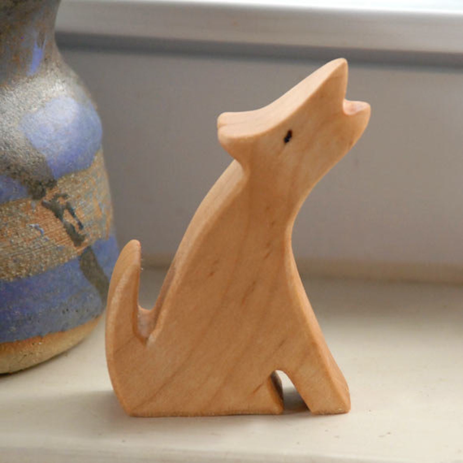 Wooden COYOTE Handmade Toy Animal Waldorf Inspired - Etsy