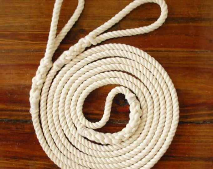 Long Playground Jump Rope, Natural Undyed With Hand-spliced Center ...