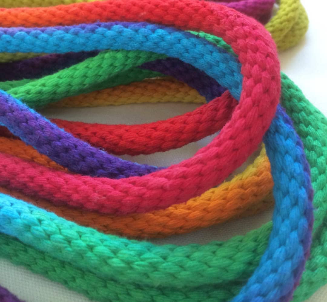 Jump Rope Hand-dyed Rainbow With Wooden Handles Sizes 6.5 - Etsy