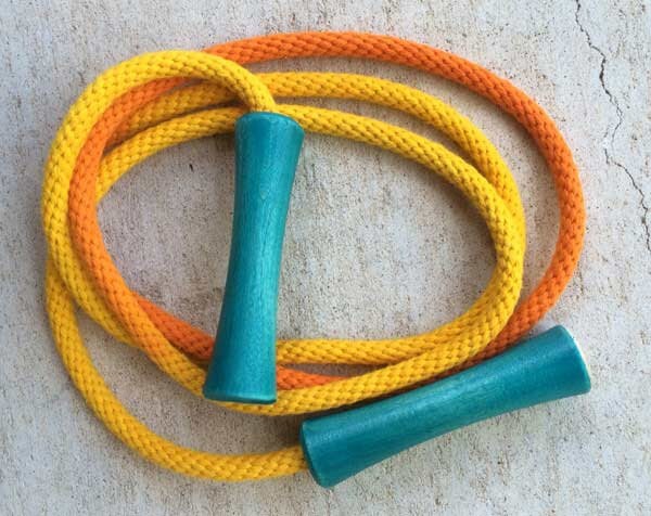Jump Rope Yellow and Orange Dyed With Aquamarine Wooden - Etsy