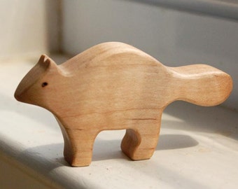 Wooden OTTER Handmade Toy Animal Waldorf Inspired | Etsy