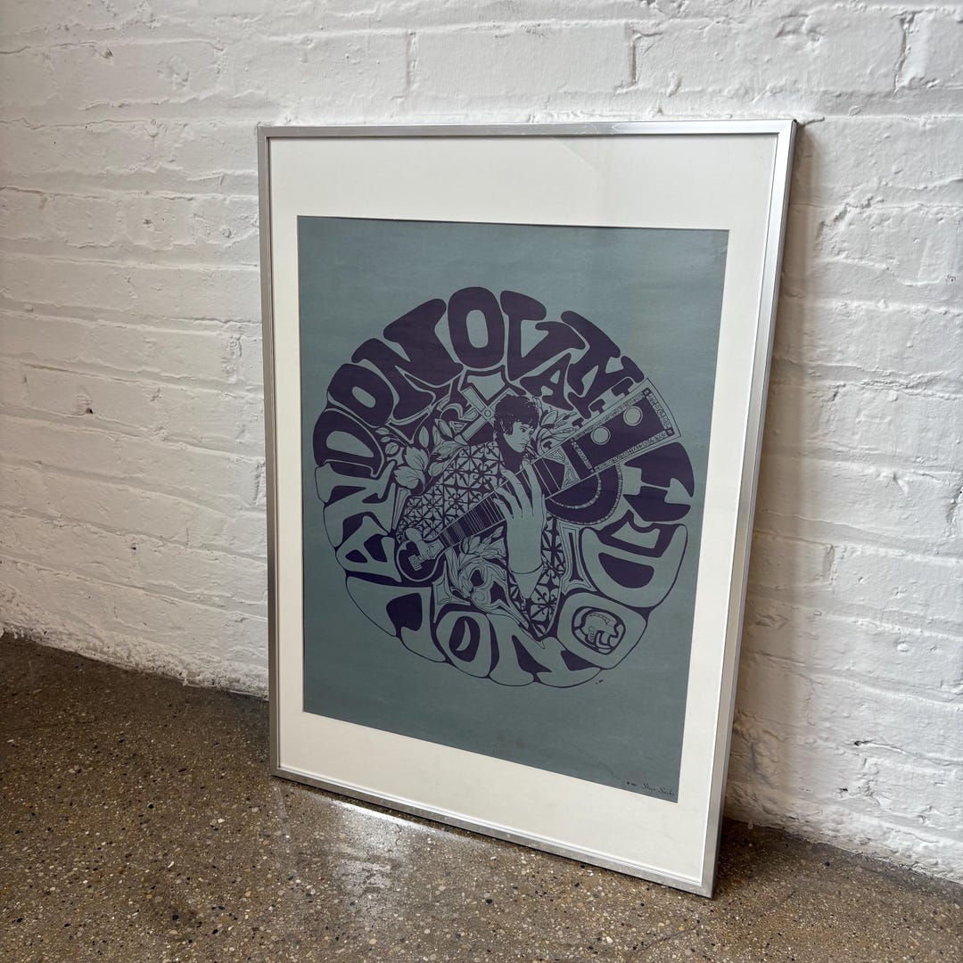 Vintage 1967 Donovan Steve Sachs Framed Poster - Etsy