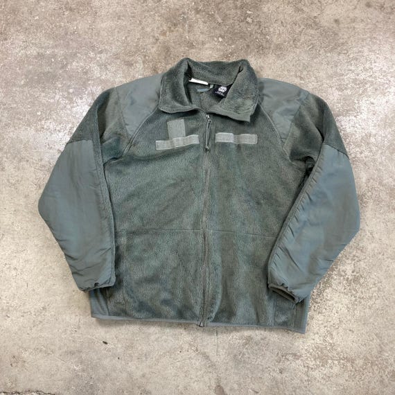 US Army Foliage Green Deep Pile Full Zip Fleece Jacke… - Gem