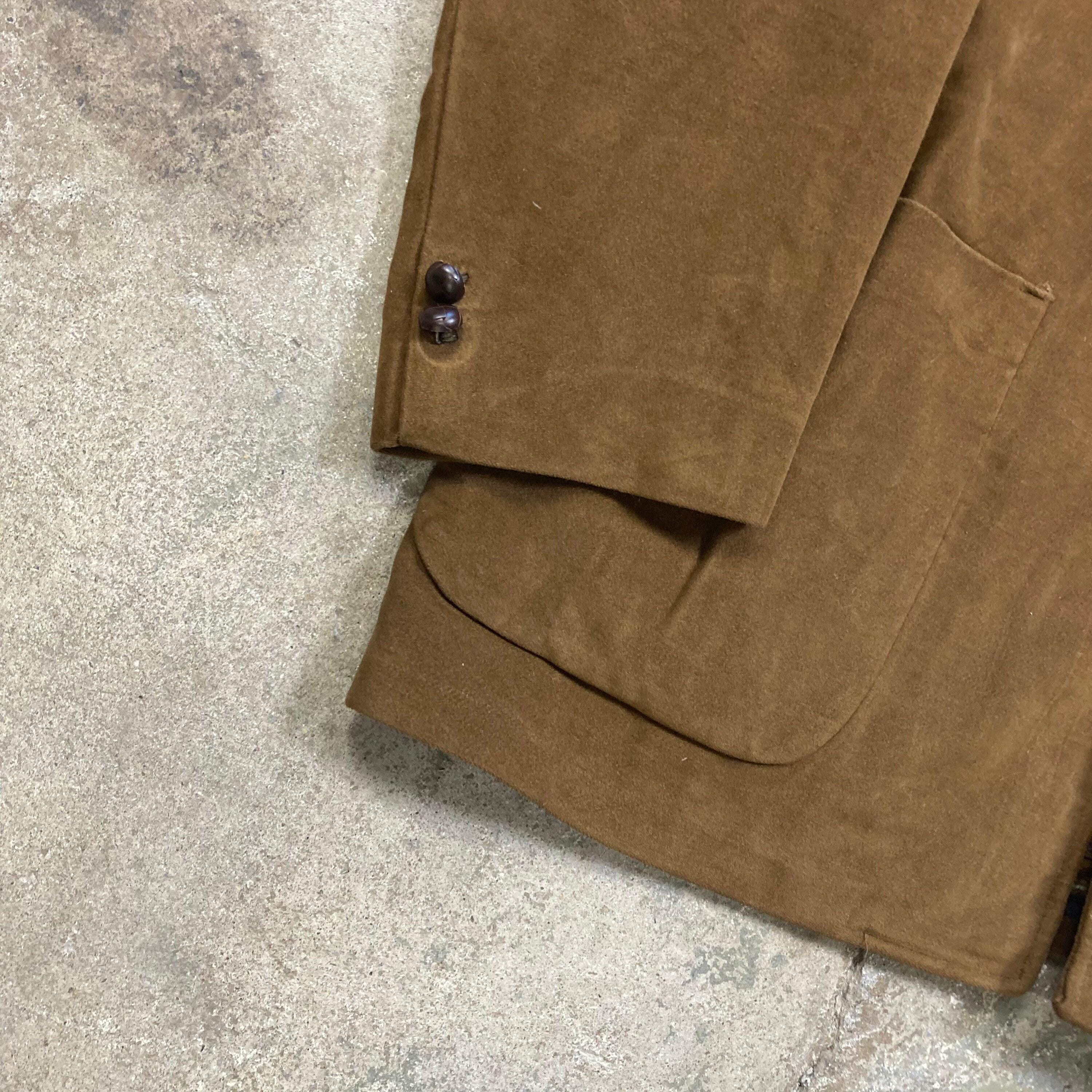 Vintage 1970s Hague Suede Marshall Ray Belted Back Coat Jacket Made in ...