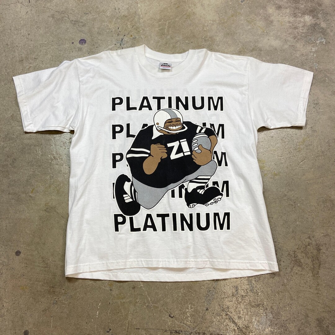 Vintage 1990s Platinum Football Cartoon Made in USA T Shirt - XL - Etsy