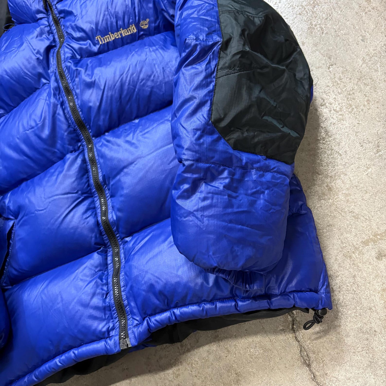 Vintage Timberland Performance Quilted Goose Down Hooded Parka Coat Men ...