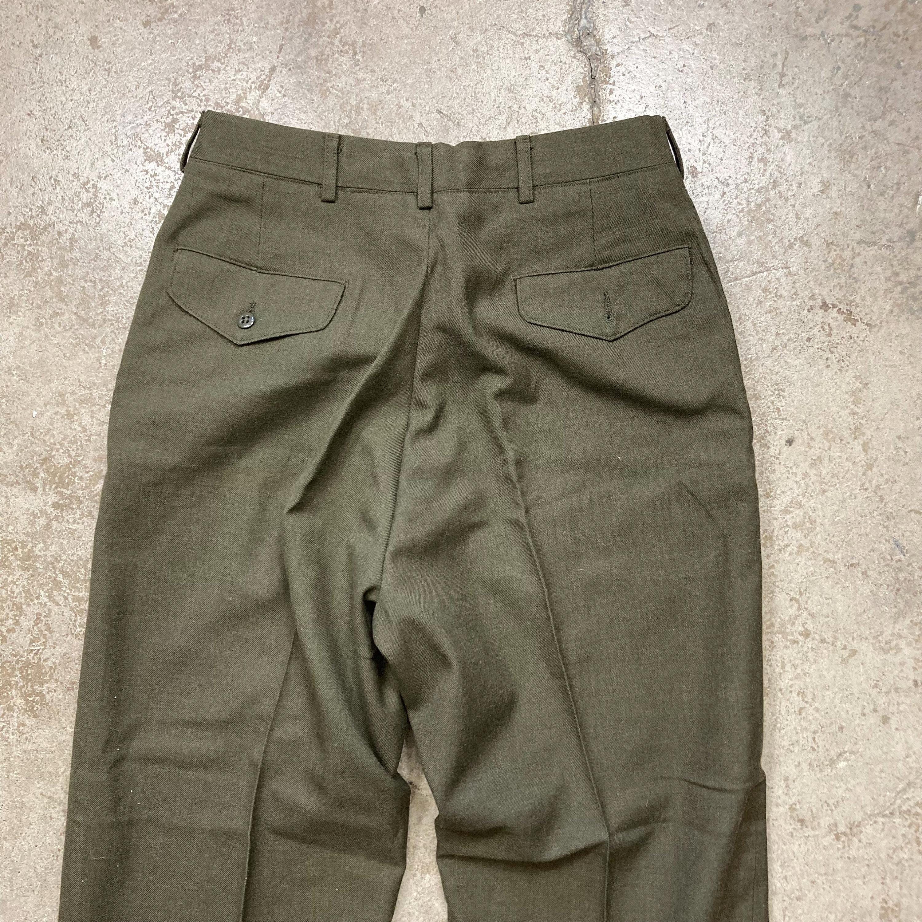 Vintage 1970s US Army 100% Wool Serge Green Pants Size 30”x30.5” - Etsy