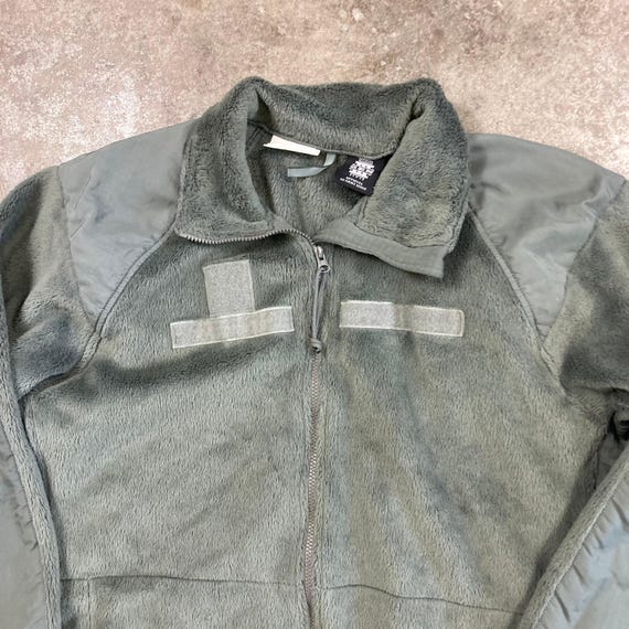 US Army Foliage Green Deep Pile Full Zip Fleece Jacke… - Gem