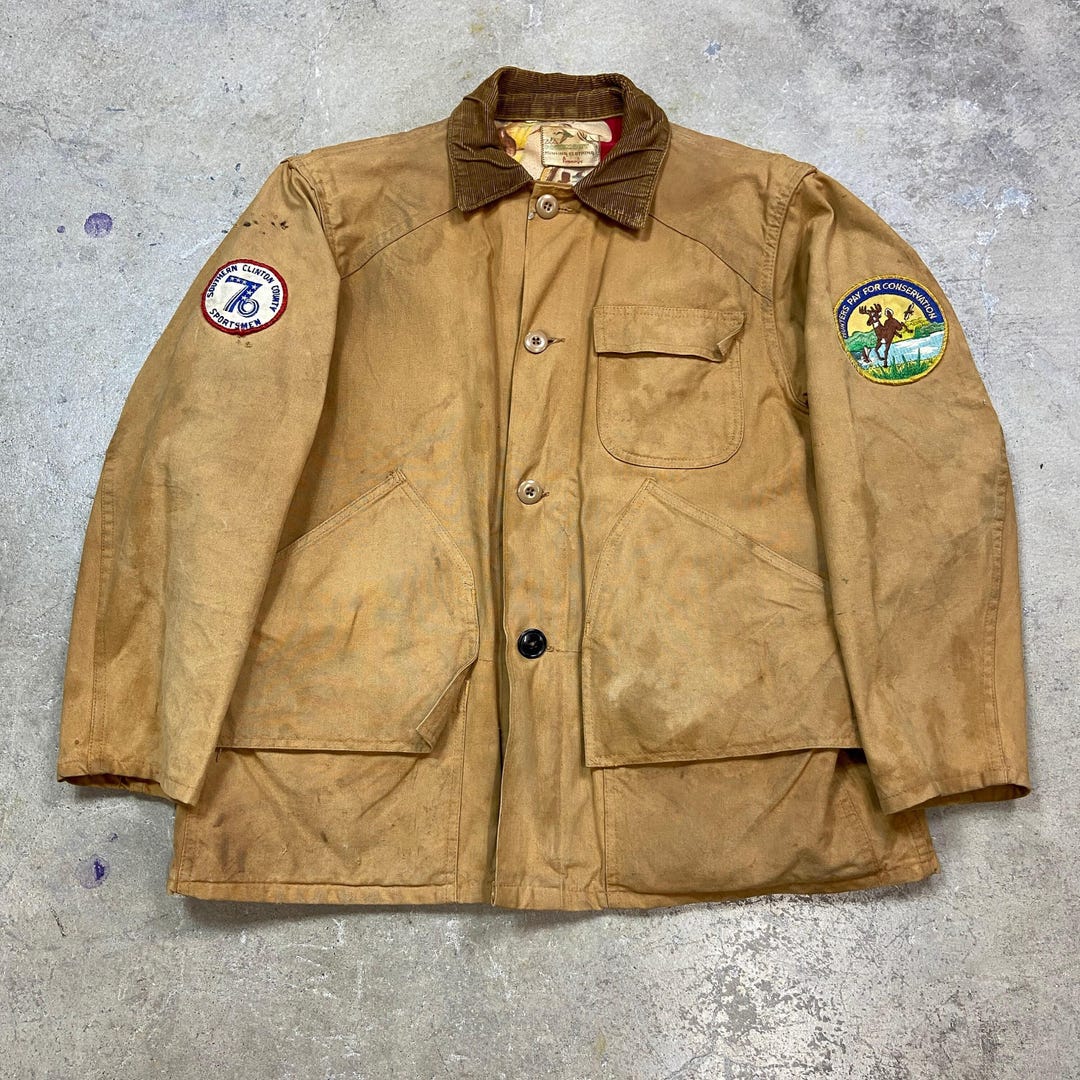 Vintage 1960s Penneys Foremost Duck Canvas Hunting Jacket Made in USA Large - Etsy