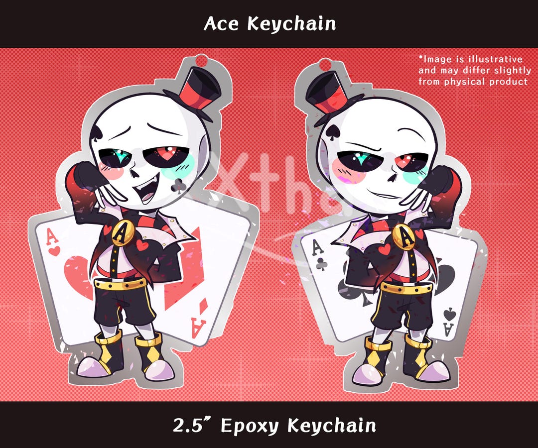 Ace & Gin 2.5" Acrylic Keychains (chancetale/fellswapx) - Etsy