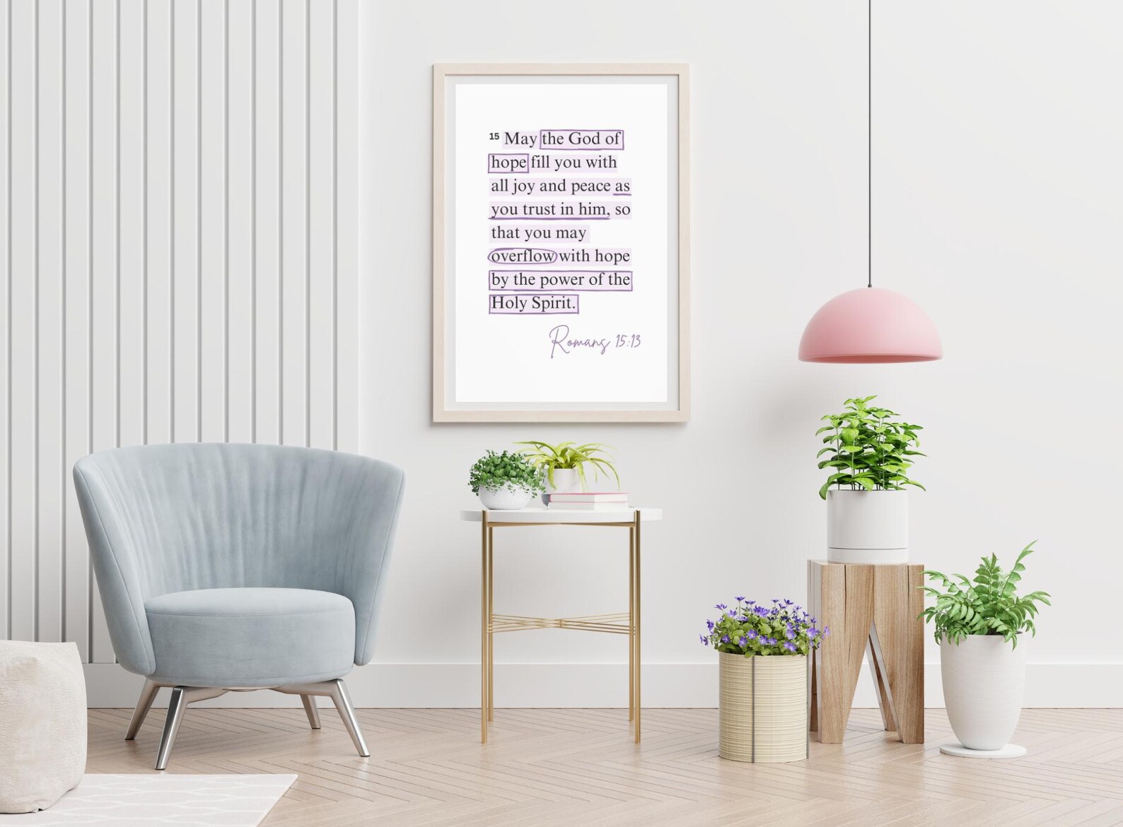 Romans 15:13, Bible Verse Print, Trendy Bible Verse Decor, Christian ...